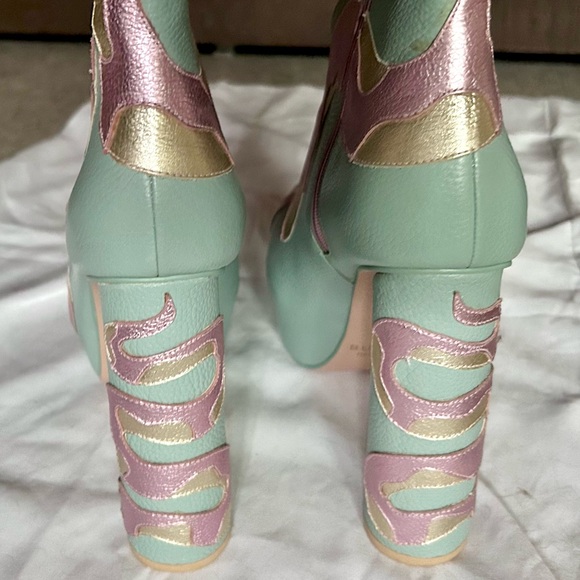 Butrich | Shoes | Butrich Anaconda Snake Leather Platform Boots In Blue ...